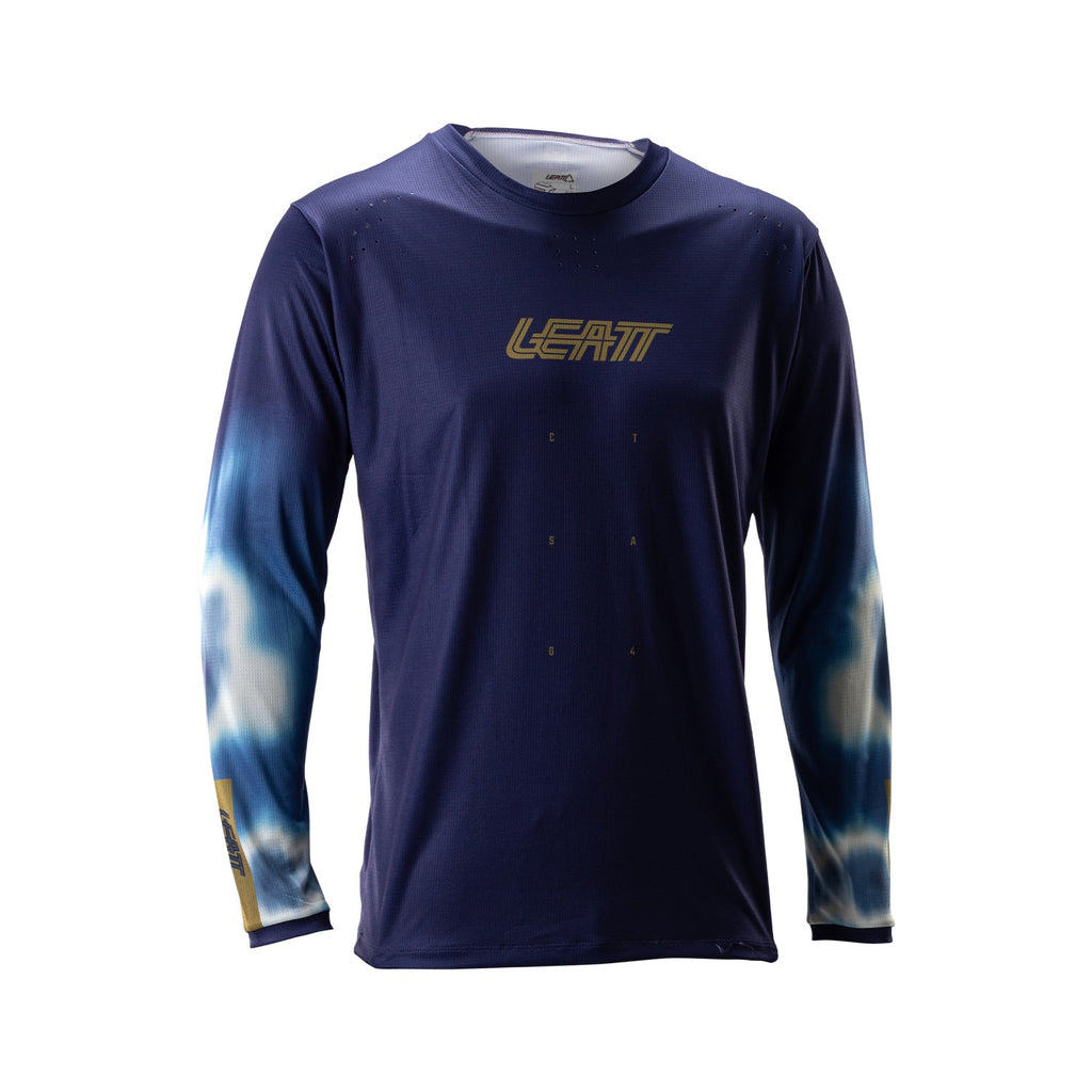 Jersey Leatt MTB Manga Larga Gravity 4.0 Azul Galaxia