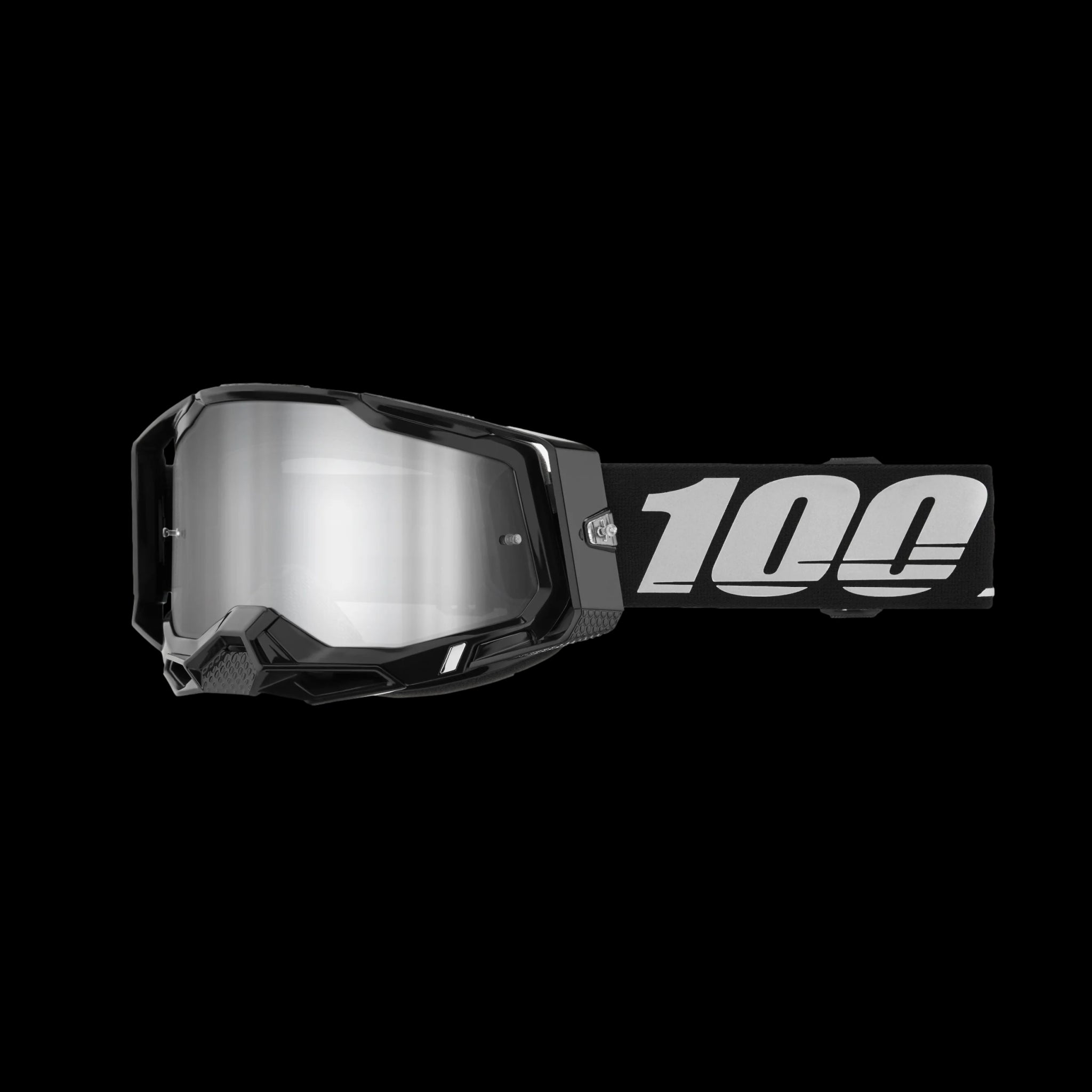 Antiparra 100% Racecraft 2 Black - Mirror Silver Lens
