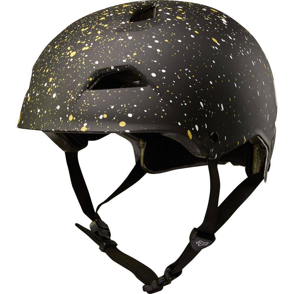 Casco de Bicicleta Flight Splatter Negro/Dorado Fox Racing.