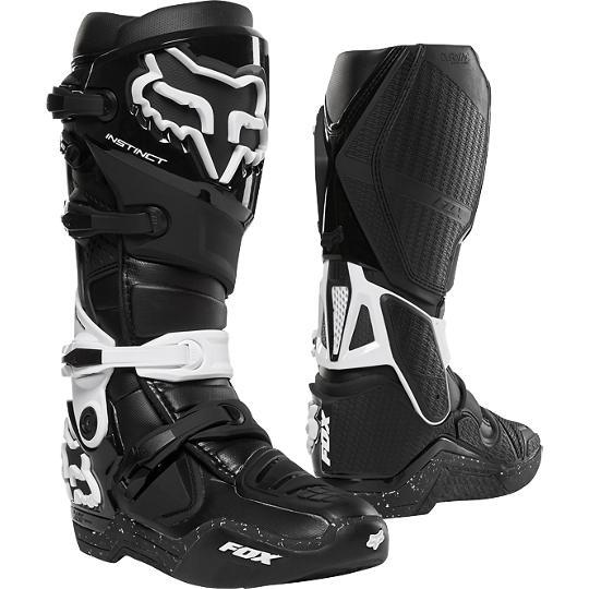 Botas Moto Instinct Negro Blanco Fox Racing
